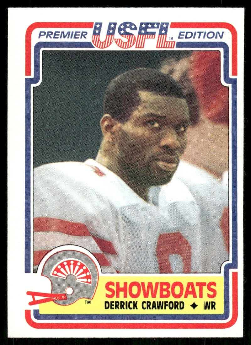 Derrick Crawford Memphis Showboats #53 1984 Topps USFL Football Card Nr ...