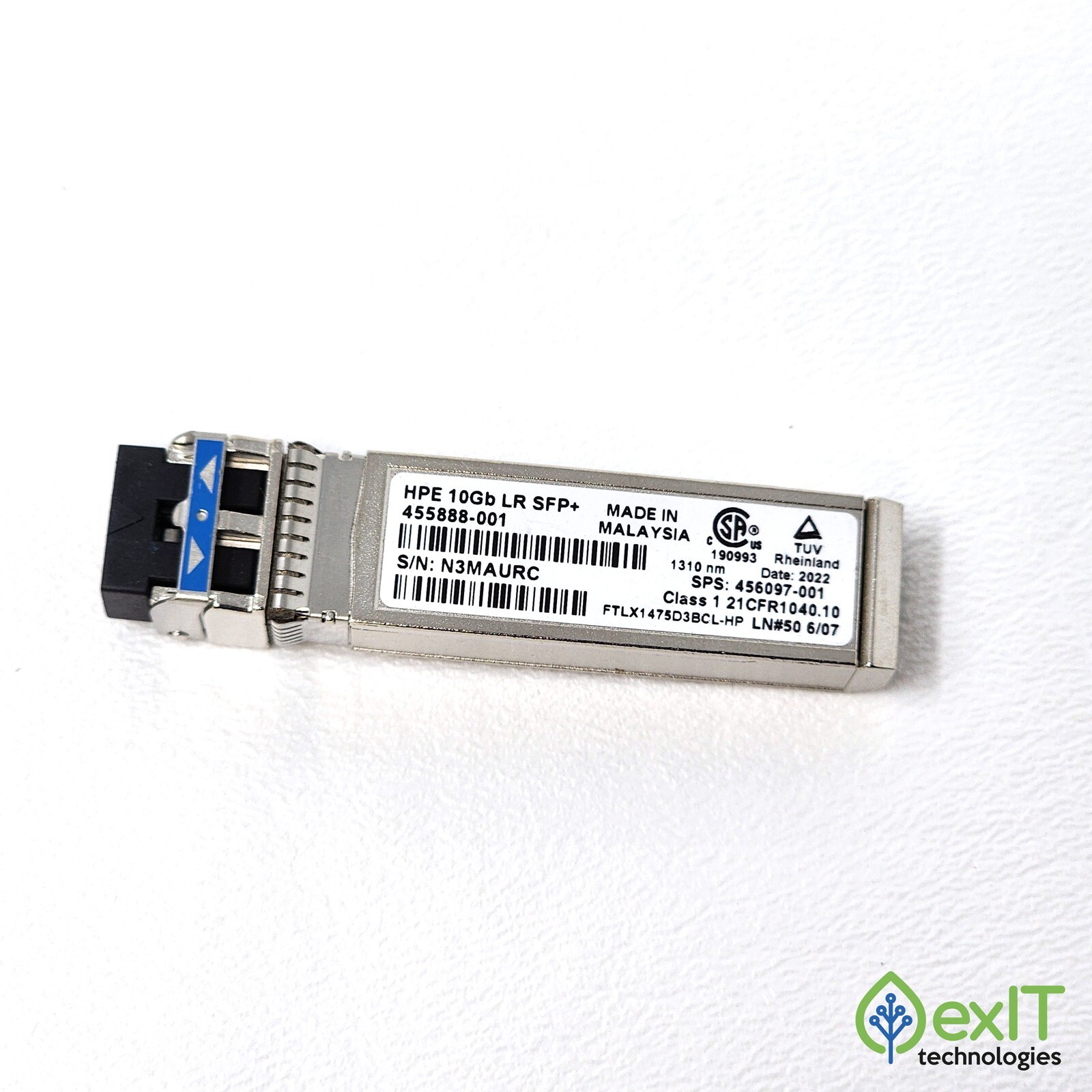 HPE 10GB SFP+ LC LR 10GBase-LR Transceiver 455886-B21 456097-001 455888 ...