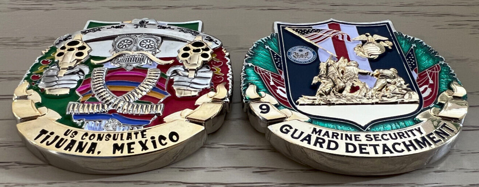 2.5" MSG Marine Security Guard Detachment - Tijuana, Mexico - Challenge Coin | eBay