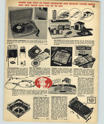 1959 PAPER AD Keystone Toy Play Gas Station Marx HO Train Sets NY ...