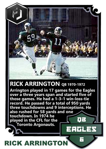 ACEO RICK ARRINGTON PHILADELPHIA EAGLES CUSTOM HAND MADE ART CARD | eBay