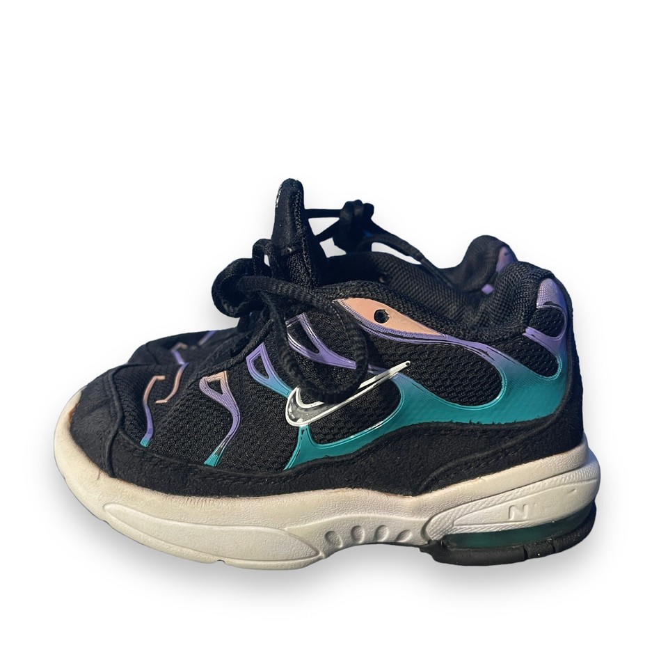 Nike Air Max Plus Girls Sneaker Shoes Size 7C Black Purple Teal Have A ...