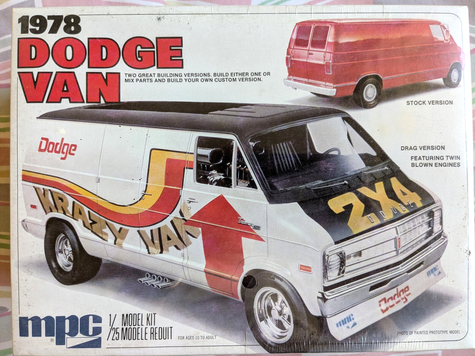 L@@K! **RARE **FACTORY-SEALED **ORIGINAL VINTAGE MPC 1978 DODGE VAN KIT ...