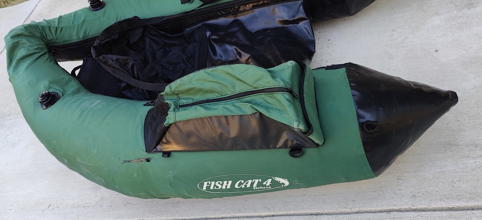 Outcast Fish Cat 4 Deluxe Fishing Float Tube - Olive Green - Angler | eBay