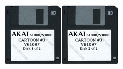 Akai S1000 / S3000 Set of Two Floppy Disks CARTOON #3 V61097 | eBay