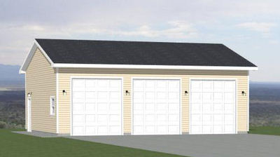 36x28 3-Car Garage -- 1,008 sq ft -- PDF Floor Plan -- Model 11D | eBay