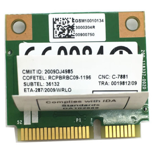 Broadcom Bcm94313hmg2l Wpeb-121gn Wireless N Card MiniCard Brcm1050 ...