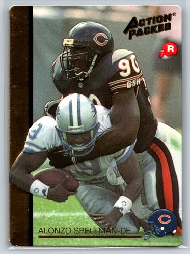 1992 Action Packed Rookie/Update Alonzo Spellman Rookie Chicago Bears ...