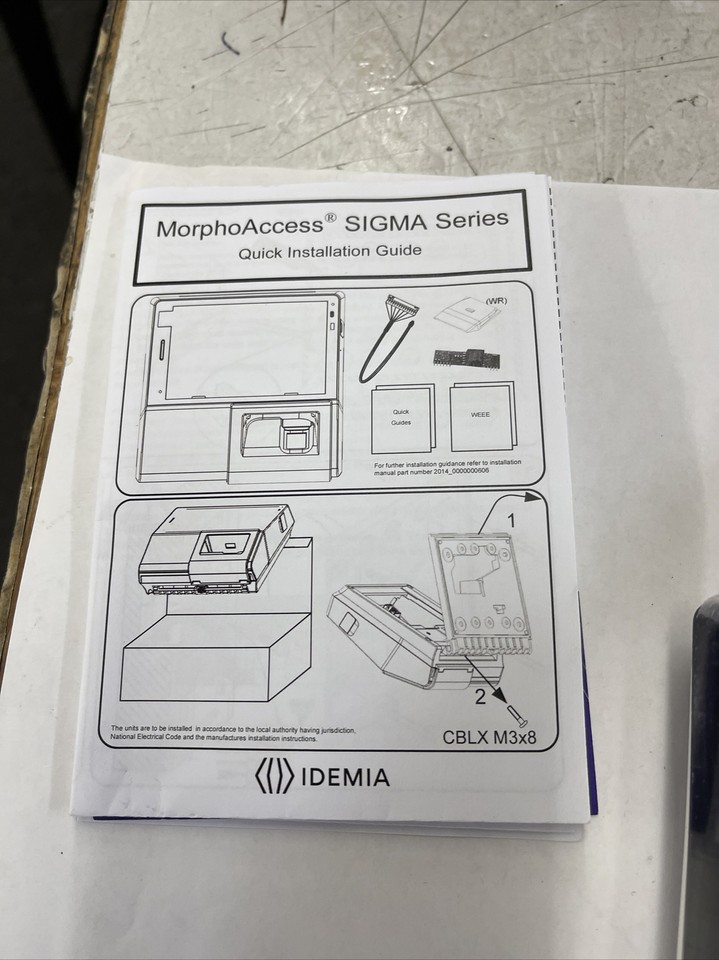 Idemia MPH-AC003B SIGMA iClass WR MorphoAccess Terminal Biometric or ...