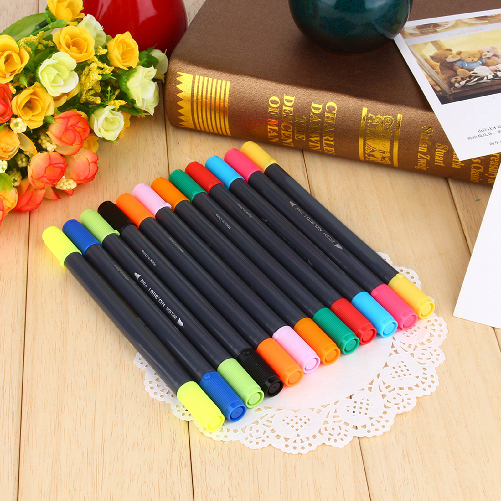 Colors Watercolor Pen Cartoon Graffiti Art Sketch Markers Drawing Pens ...