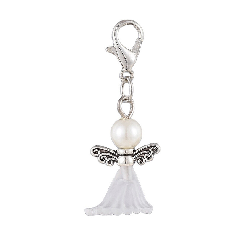 Guardian Angel Keychain Heart Shaped Wings Key Ring Healing Keychains ...