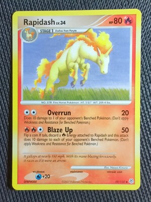 Pokémon TCG Rapidash Diamond & Pearl 59/130 Regular Uncommon | eBay