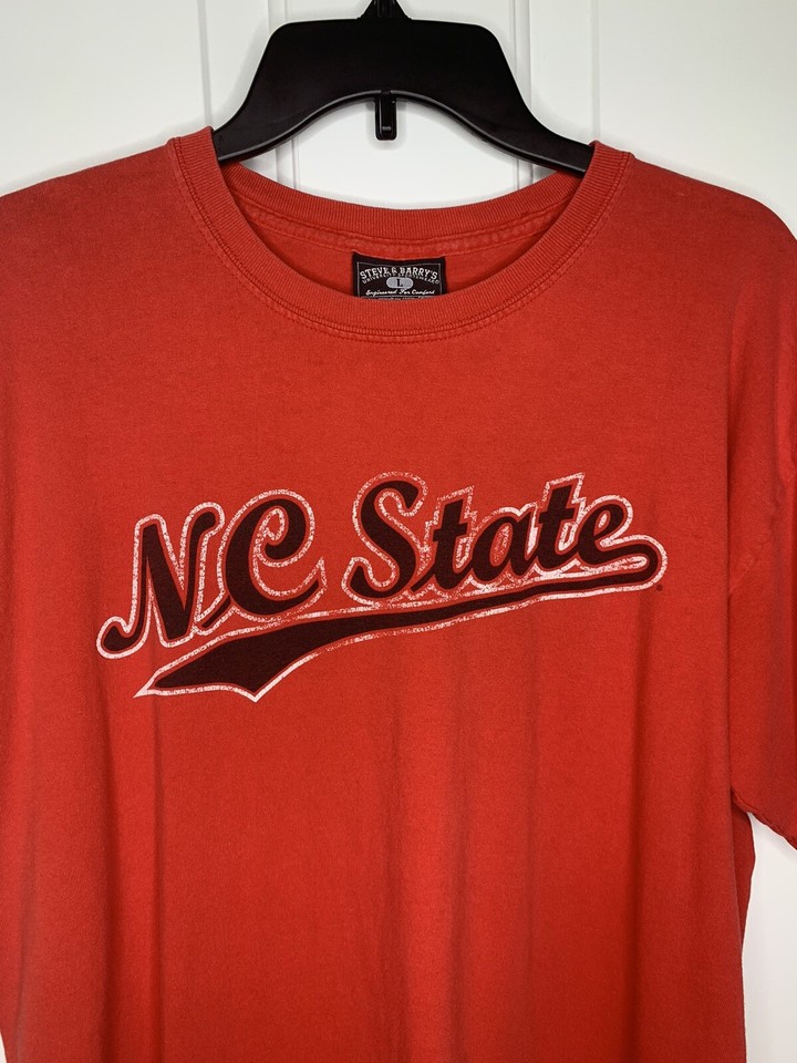 NC State T Shirt Tee Large Red Wolfpack All Cotton Steve and Barrys | eBay