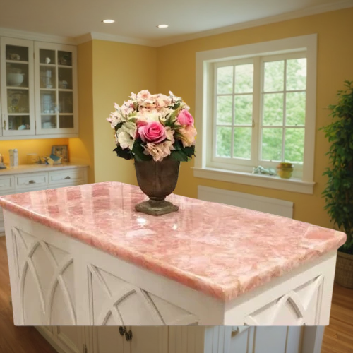 quartz Kitchen Countertops/quartz island top/ rose quartz Countertops ...