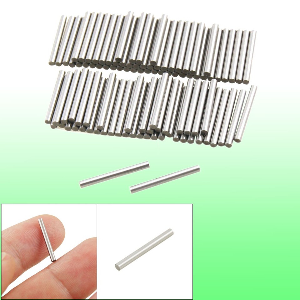 100Pack Stainless Steel 1.75mm x 15.8mm Dowel Pins Fasten Elements ...