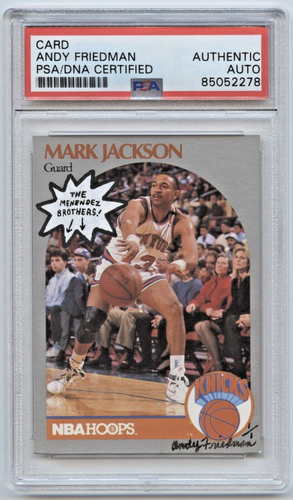 1/1 MARK JACKSON MENENDEZ BROTHERS ANDY FRIEDMAN AUTO 1990-91 HOOPS ...