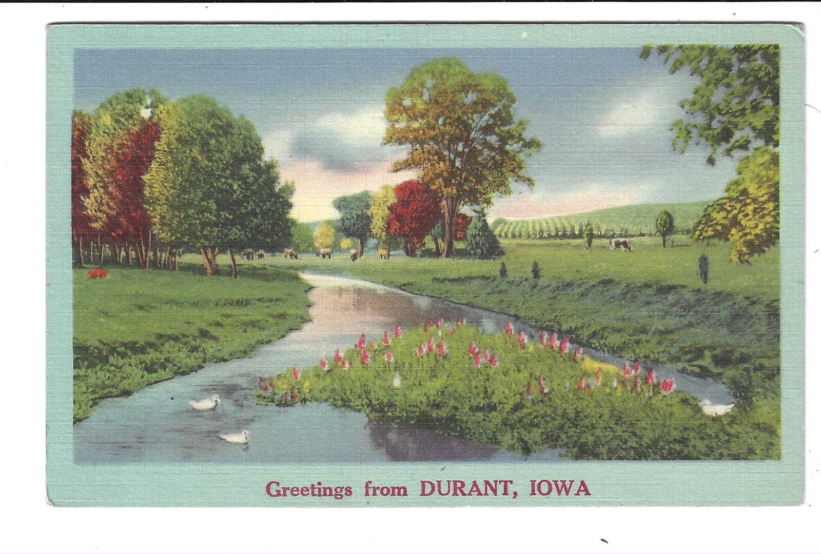 POSTCARD GREETINGS FROM DURANT IOWA | eBay