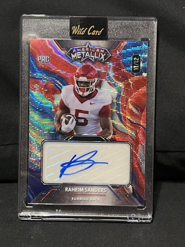 Raheim Sanders AUTO /12 - 2023 Wild Card Metallix Football - South ...
