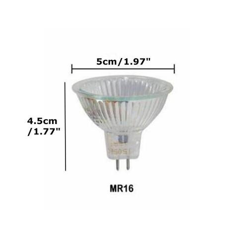 MR16 Halogen Light Bulbs 12V 50W GU5.3 2 Pin Spotlight Bulb 1/4/10 Pack ...