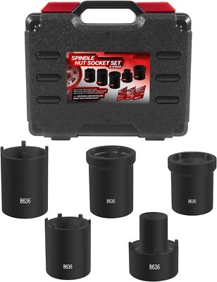 5 Spindle Nut Socket Kit For Chevrolet Axle Hub Nut Sockets with ...