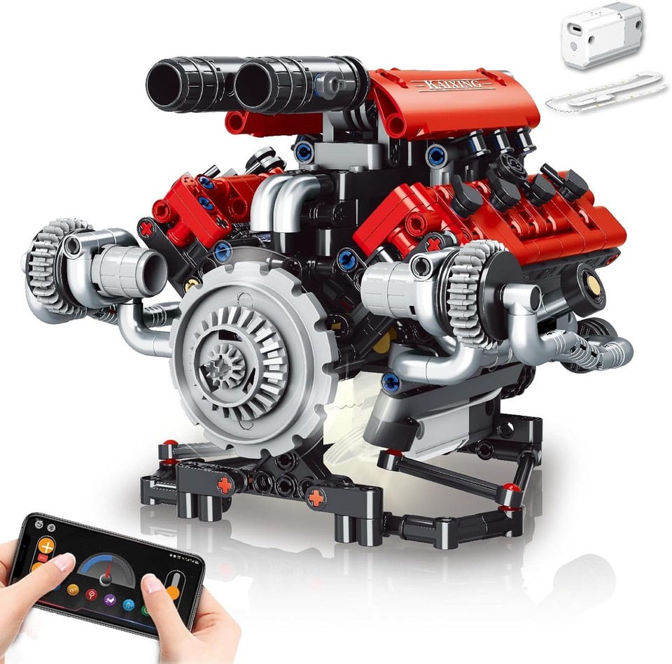 V8 Engine Kit Gas Model - OHV V8 Small Engine Model Kit Model Engine ...