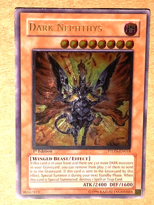 yugioh Dark Nephthys PTDN-EN018 Ultimate 1st Ed Foil Shift Stars ...