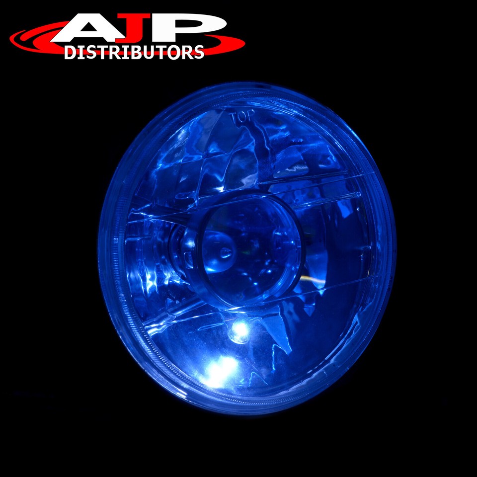 7" Chrome Projector Headlight Lamp H4 Conversion Pair Set For H6014 ...