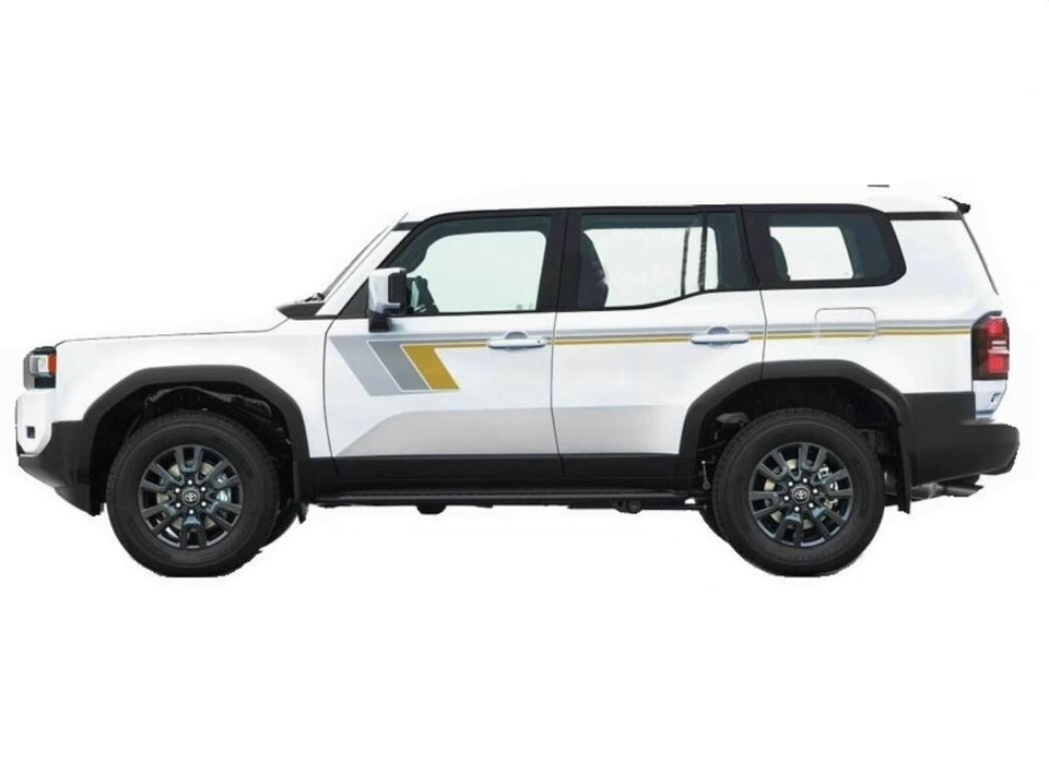 2024 Toyota Prado Graphics Racing Stripes Car Sticker Kit For Side Door ...