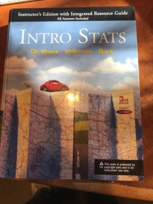 Intro Stats De Veaux 3rd instructor's Edition 2009. With Answers! | eBay