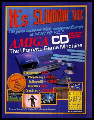 1994 Amiga CD32 Commodore Retro Video Gaming PRINT AD Ultimate Game ...