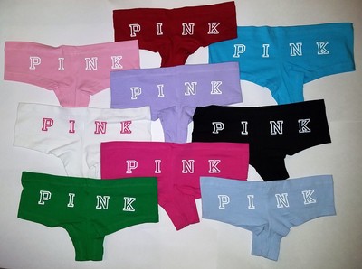 Victoria's Secret Underwear PINK Cotton Boyshort Panties Pink Logo ...