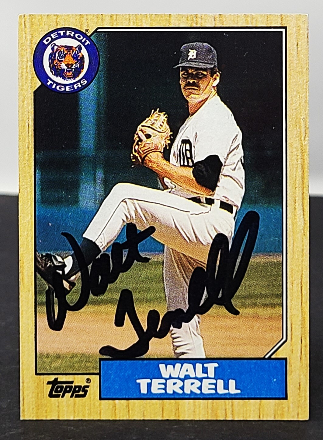 WALT TERRELL Signed Autographed 1987 Topps Baseball Card #72 Detroit ...