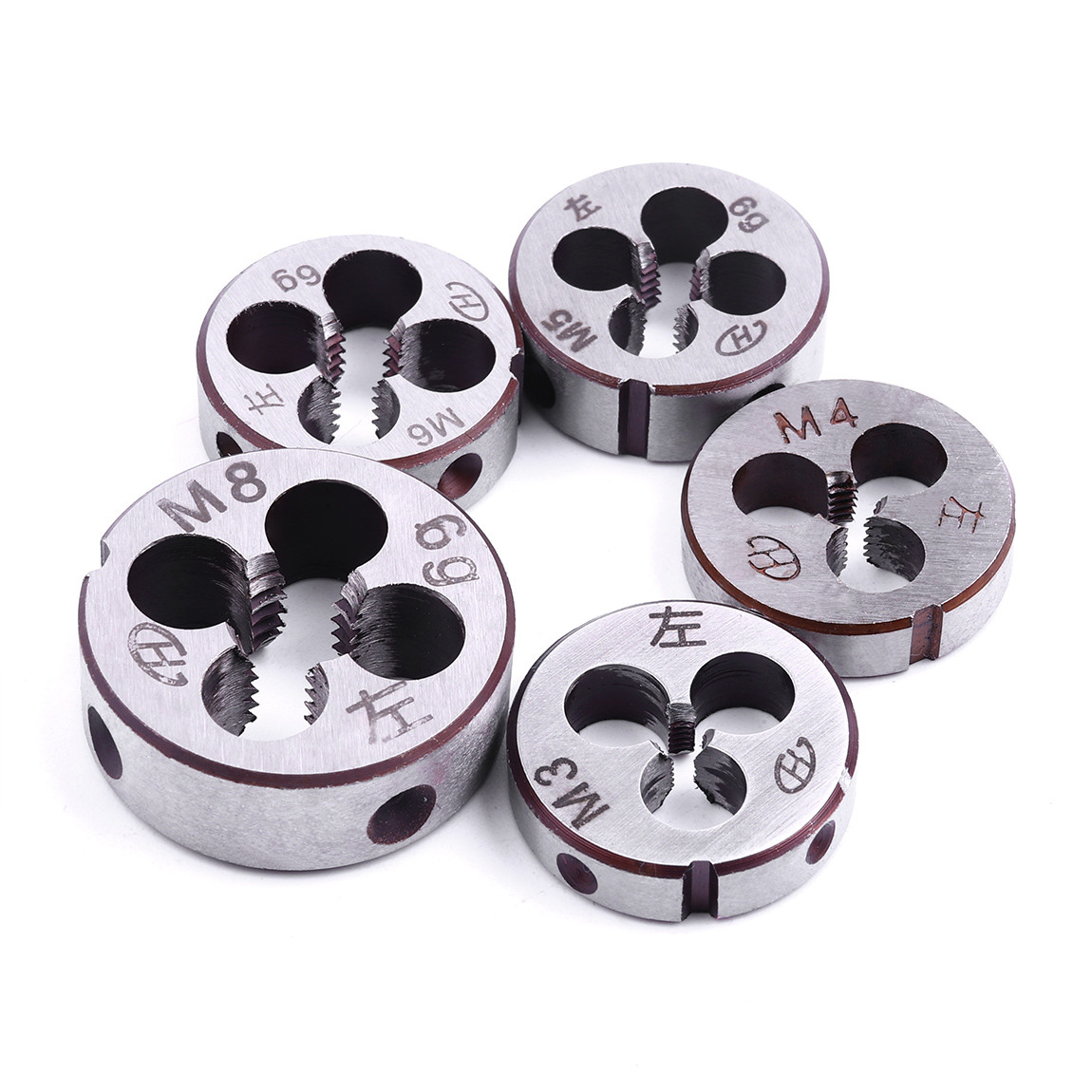 5pcs/set Metric Threading Left -hand Thread Cutting Die Tool M3 M4 M5 ...