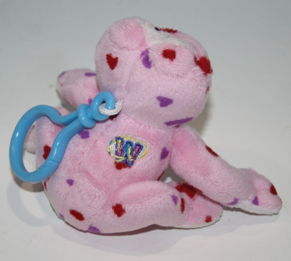 Webkinz Love Frog Kinz Klip Ganz 4" Pink Heart Bookbag Clip Plush Soft ...