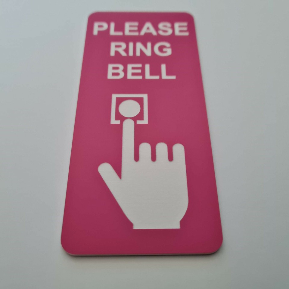 Please Ring Bell Sign Plaque Door Doorbell Buzzer Push Button Intercom ...