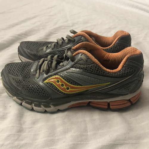 Saucony Guide 8 Running Shoes Womens Gray Peach LowTop Sneakers S10256 ...