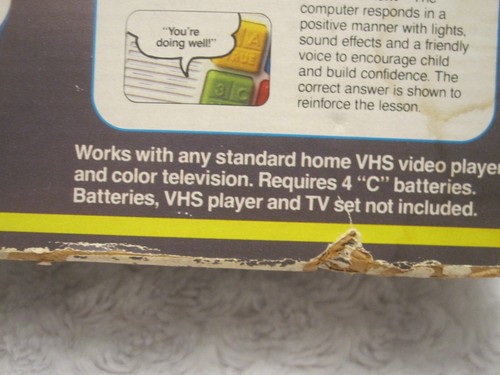 VideoSmarts Vtg 80's Interactive Kid Video Game VCR Console w/ 2 Tapes ...