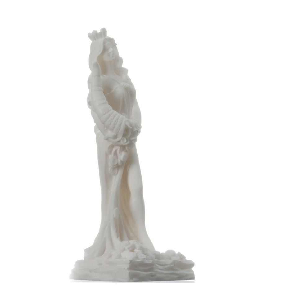 Goddess Of Wealth Tyche Lady Luck Fortuna Statue Alabaster Sculpture 5 ...