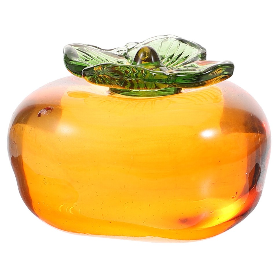 Glass Persimmon Model Decorative Persimmon Decor Cabinet Vivid ...