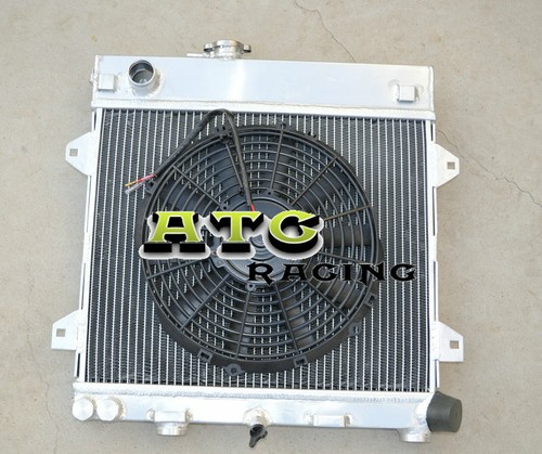 Aluminum radiator &fan for BMW E30 M10 316i 318i 1982-1991 Manual 90 89 ...