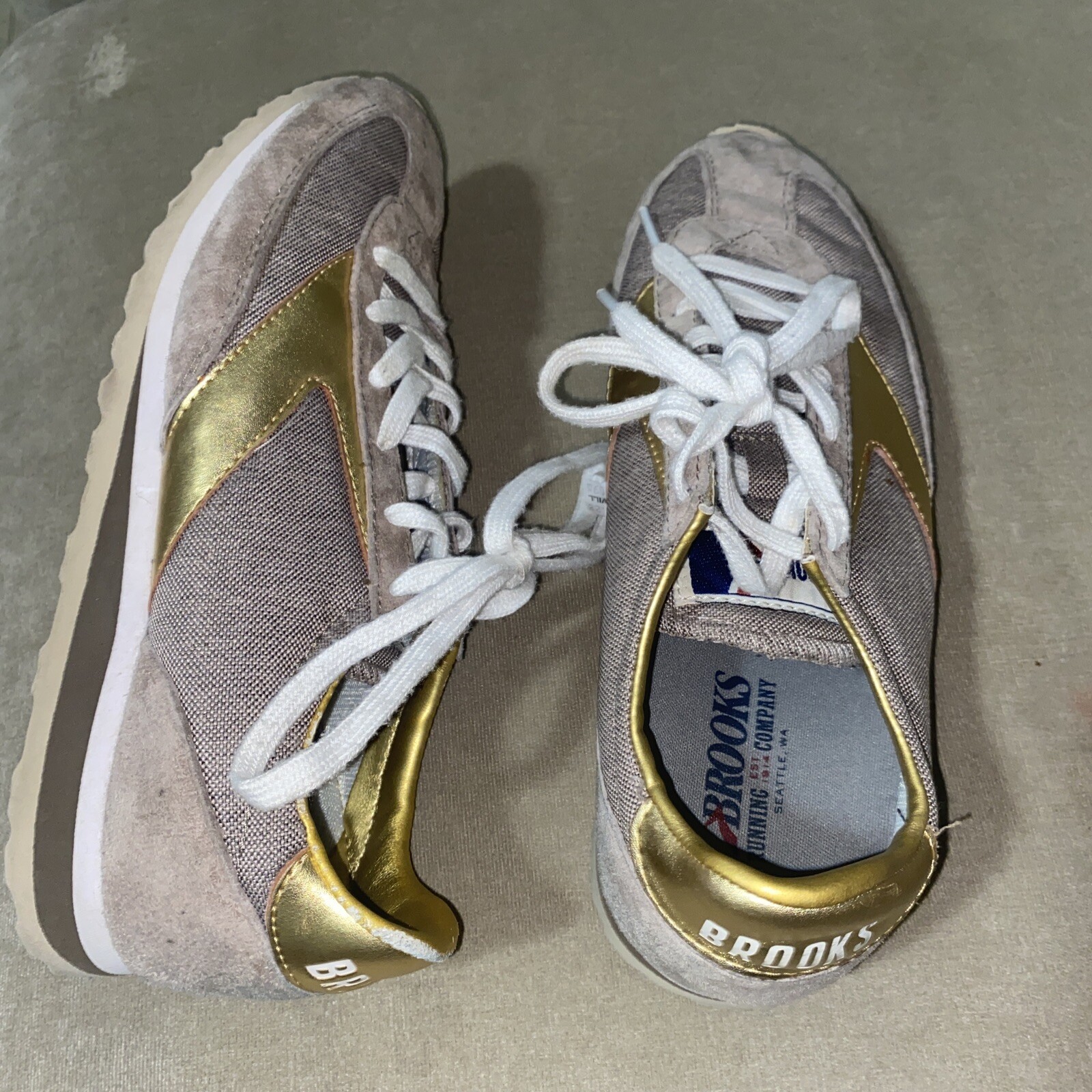 Brooks Vanguard Vintage Running Shoes Women's Size 7 B Retro Gold ...