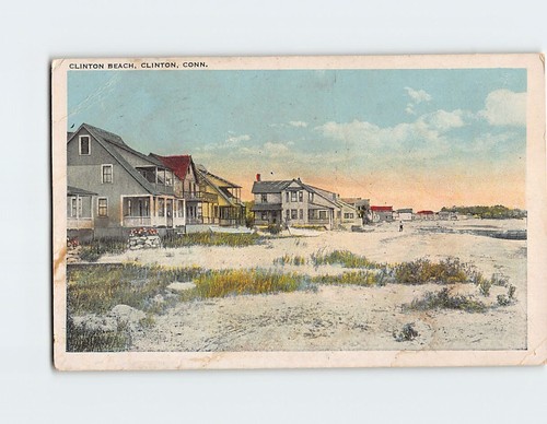 Postcard Clinton Beach Clinton Connecticut USA | eBay