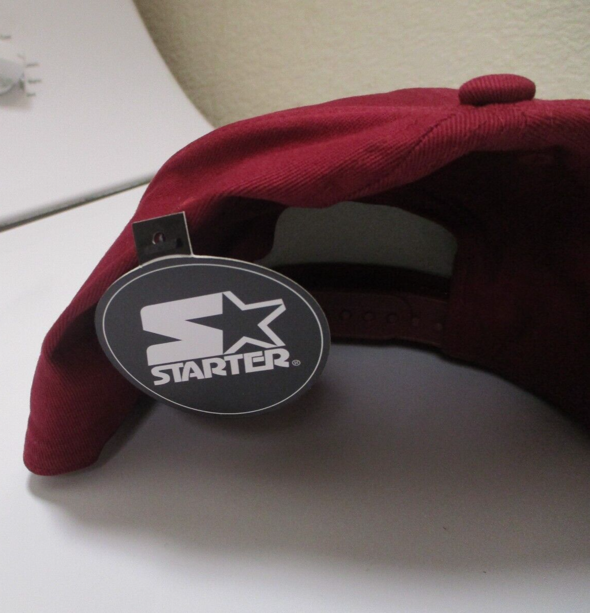 starter baseball caps/hats maroon red men adjustable fit brand new ...