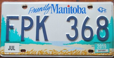 2019 FRIENDLY MANITOBA CANADA BISON BUFFALO LICENSE PLATE # FPK 368 | eBay