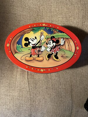 Vintage Mickey & Minnie Mouse Tin Disney 1996 Series #2 Ovel | eBay