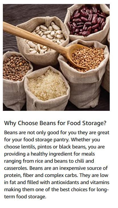 Augason Farms Pinto Beans 24lb Large Bucket Bulk Emergency Food Storage ...