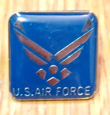 US Air Force Square Blue Lapel Pin blue & silver | eBay