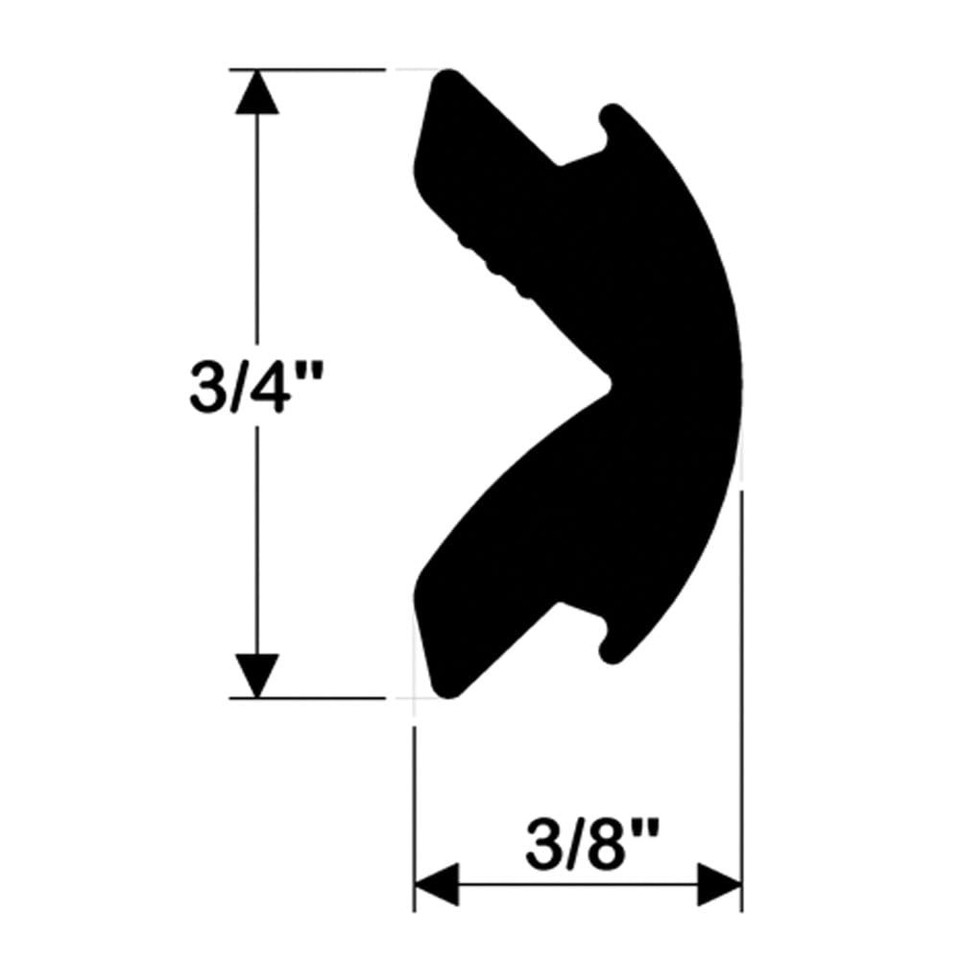Flexible Rub Rail Vinyl Insert 3/4" x 3/8" - Marine Boat Trim ...