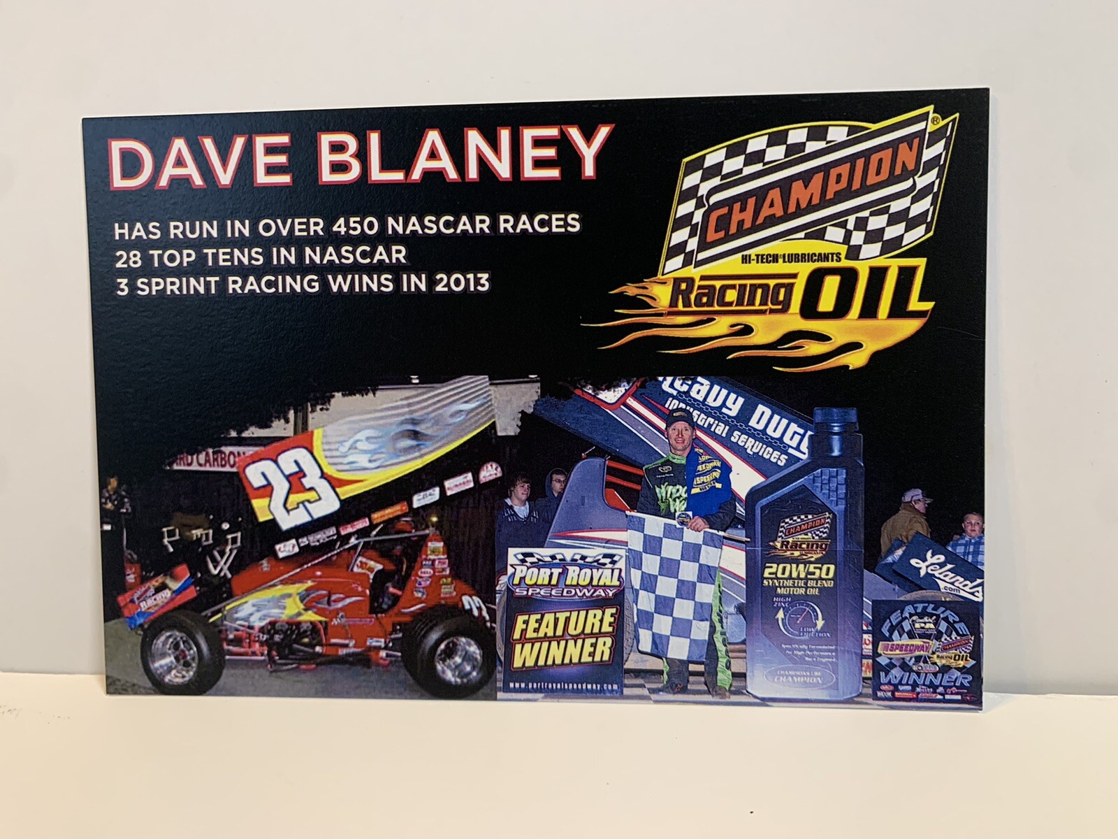 Dave Blaney Winged Sprint Car Racing Handout / Postcard | eBay