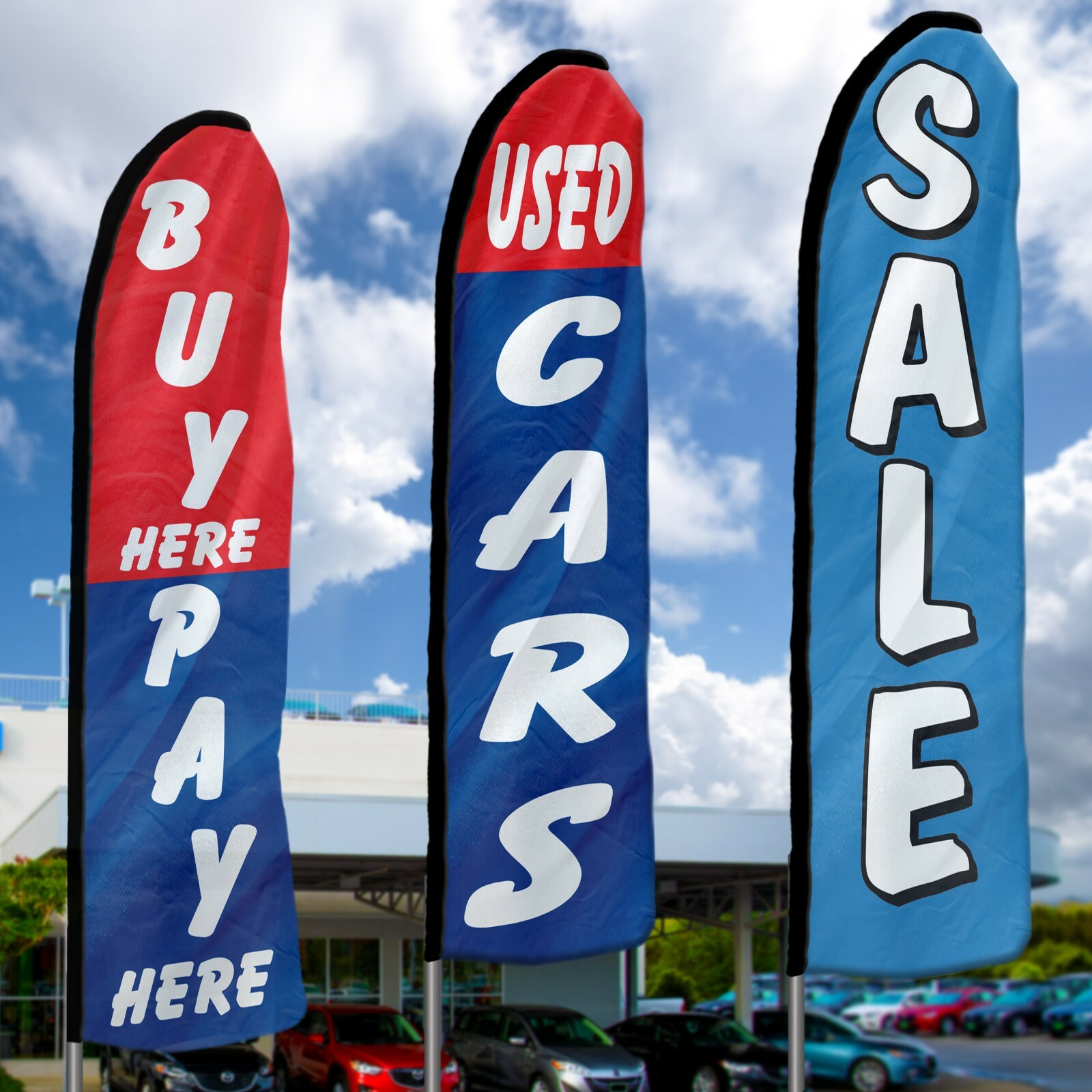 EZ Line Used Car Dealership Swooper Feather Flag 15ft Auto Sales 3 ...